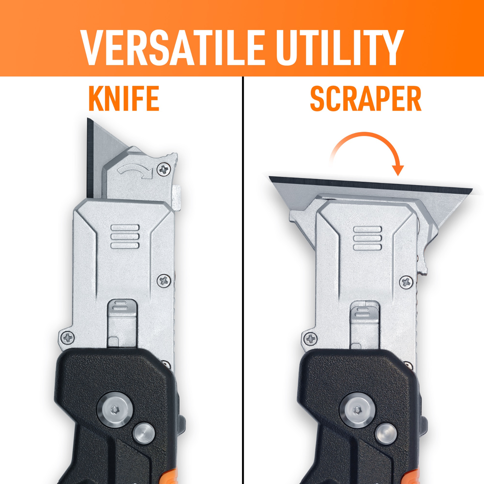 2 in 1 Multifunction Folding Utility Knife Scraper Tool Portable with ...