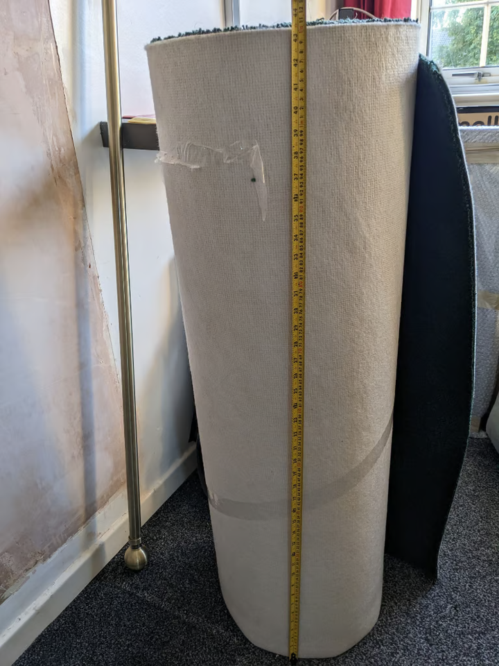 Brand new Tapi Veneto carpet, Forest green, 7m by 1.1m, thick synthetic ...