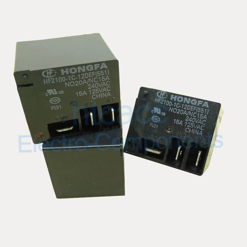 HF2100-1C-12DEF(551) High Power Relay 240VAC 15A 5 Pins 10PCS | eBay