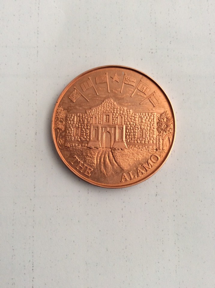 1845 TEXAS Penny (Alamo) BU Copper Medal/Token | eBay