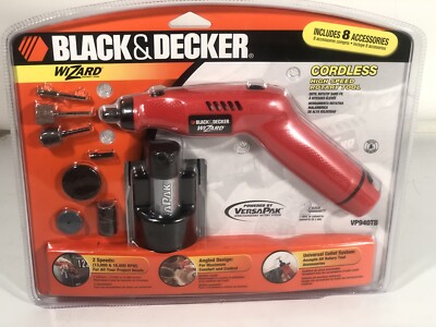 Black & Decker Wizard High Speed Cordless Rotary Tool 8 Accessory Model ...