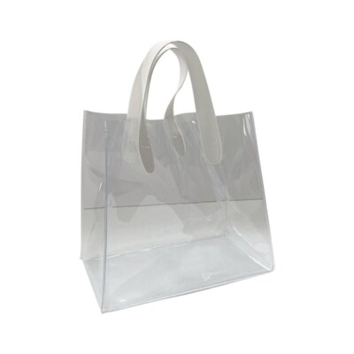 PVC Clear Tote Bag Transparent Waterproof Storage Bag Hand Gift Bag ...
