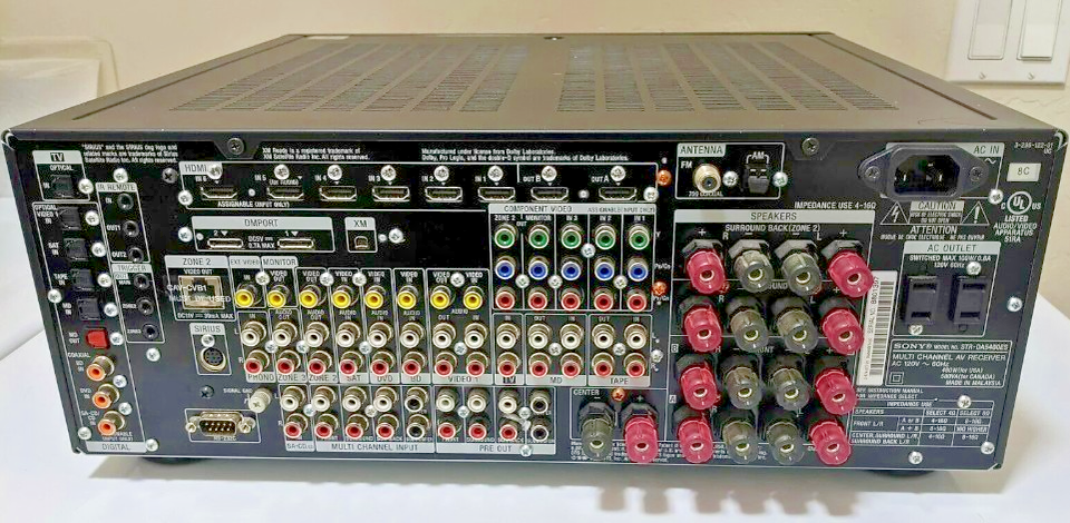 Sony STR-DA5400ES AV Receiver 7.1 Channel 840 Watt - 7 HDMI - No Remote ...