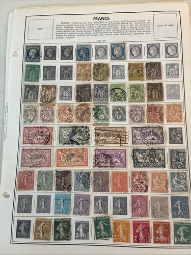 Collection Foreign On Paged CardsUsed Mint Used France And Cols N612 | eBay
