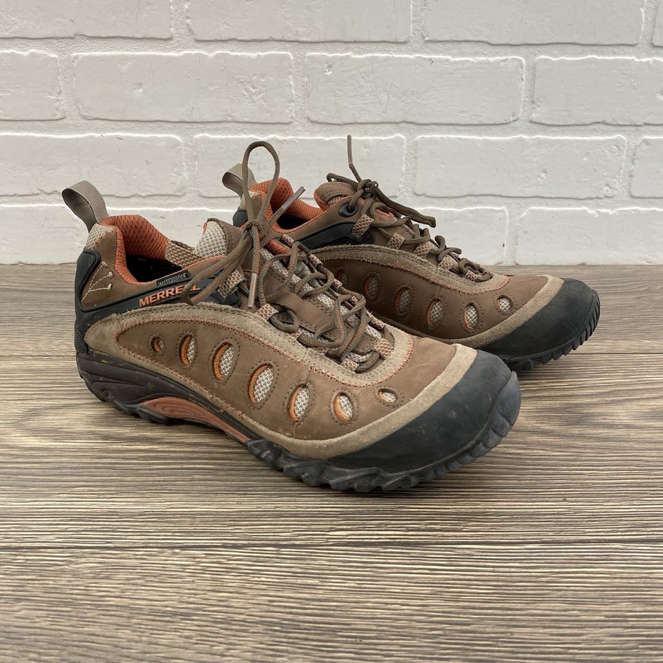 MERRELL 'Chameleon Arc 2' Brown Leather Waterproof Hiking Shoes Women's ...