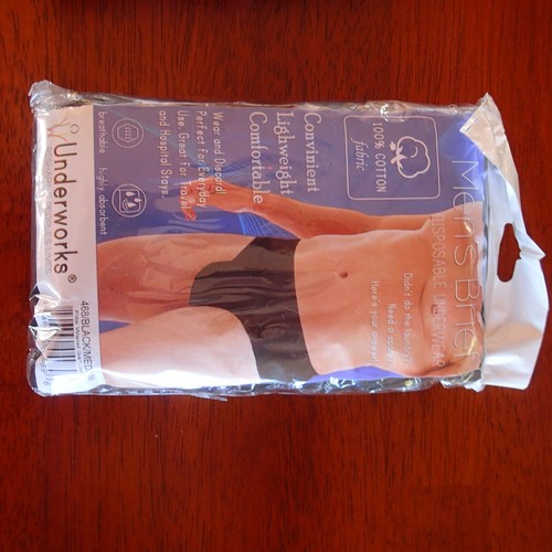5 PACK OF MENS MEDIUM COTTON LIGHT WEIGHT DISPOSABLE BIKINI BREIF LIGHT ...