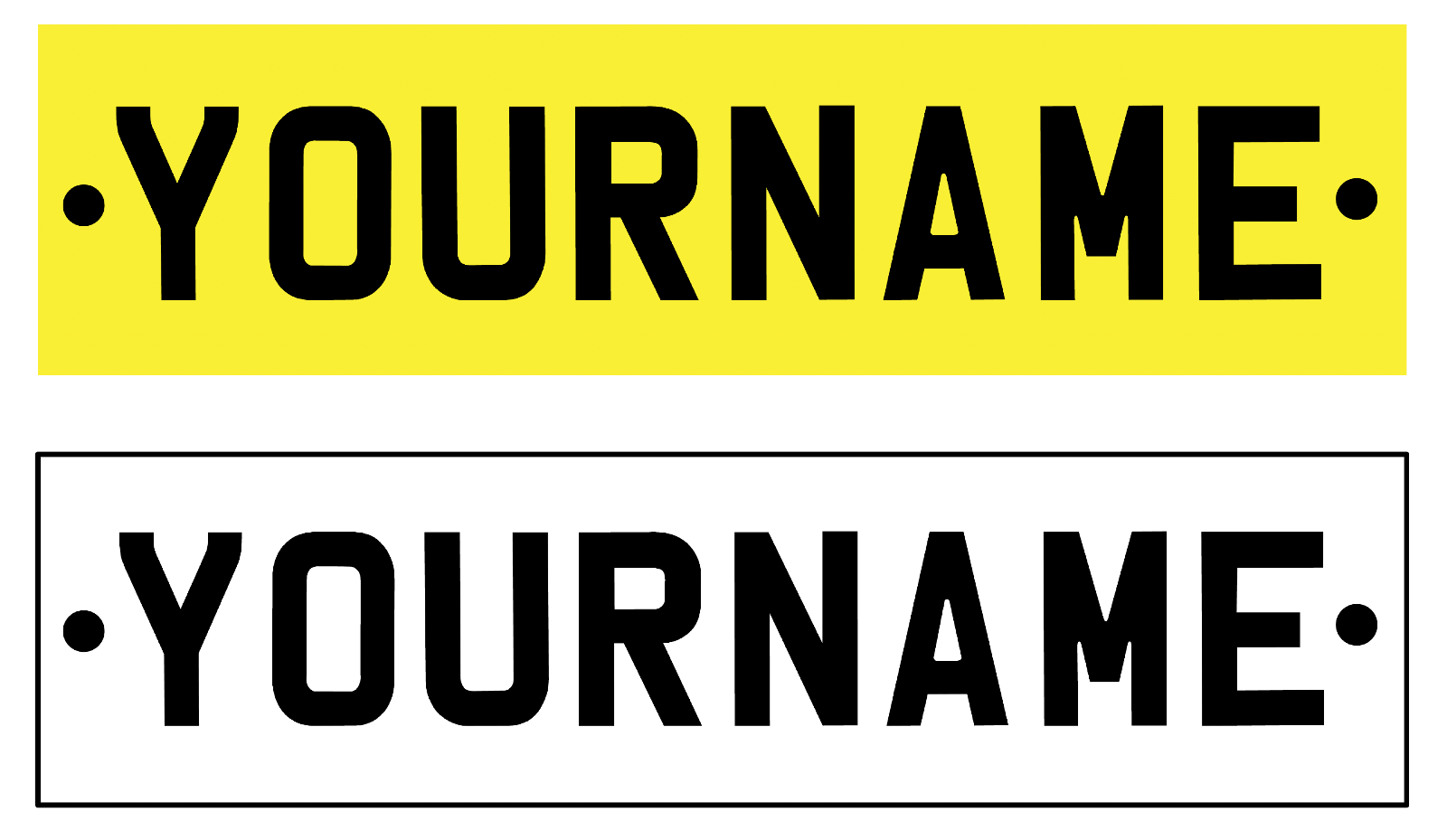 Personalised Number Plate Vinyl Sticker - Custom made | eBay UK