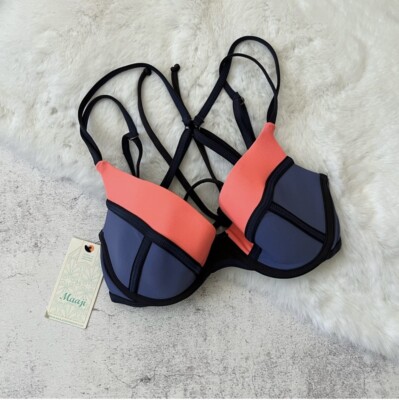 Maaji Colorblock Reversible Bikini Top M NWT | eBay