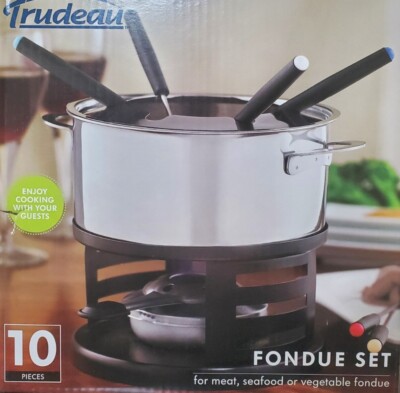 Trudeau 10 Piece Stainless Steel Fondue Set | eBay