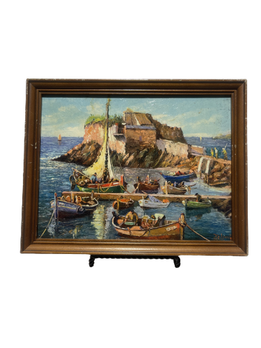 Framed J. Colombini 6-5/8" X 8-3/8" Oil Painting Signed | eBay