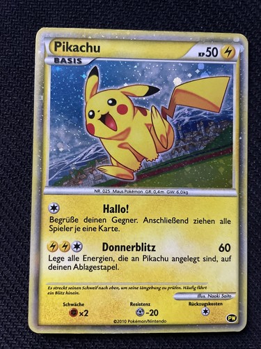 PIKACHU HOLO - POKEMON PW PROMO EXCELLENT ETAT ALLEMANDE GERMAN | eBay
