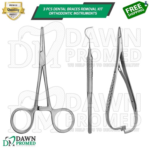 3 Pcs Dental Braces Removal Kit Orthodontic Instruments Set German ...
