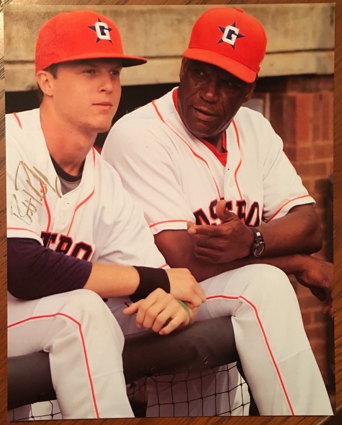 Brett Phillips SIGNED 8x10 ASTROS Color Photo w./C. Cedeno - Tampa Bay ...