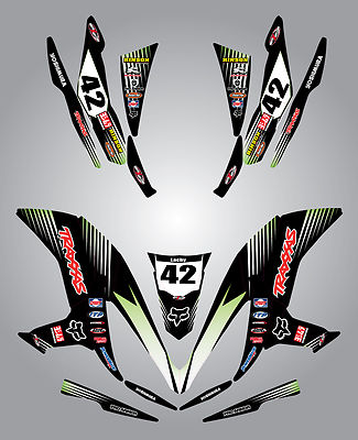 Kawasaki KXF 450 R QUAD / ATV Full sticker kit BLAZE style decals ...