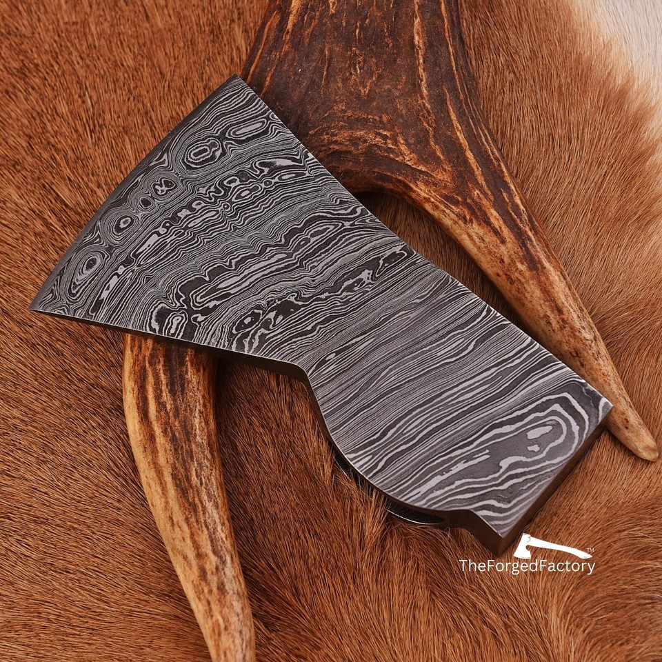 Hand Forged Axe Head, Damascus Steel Axe Head, Camping Axe Head ...