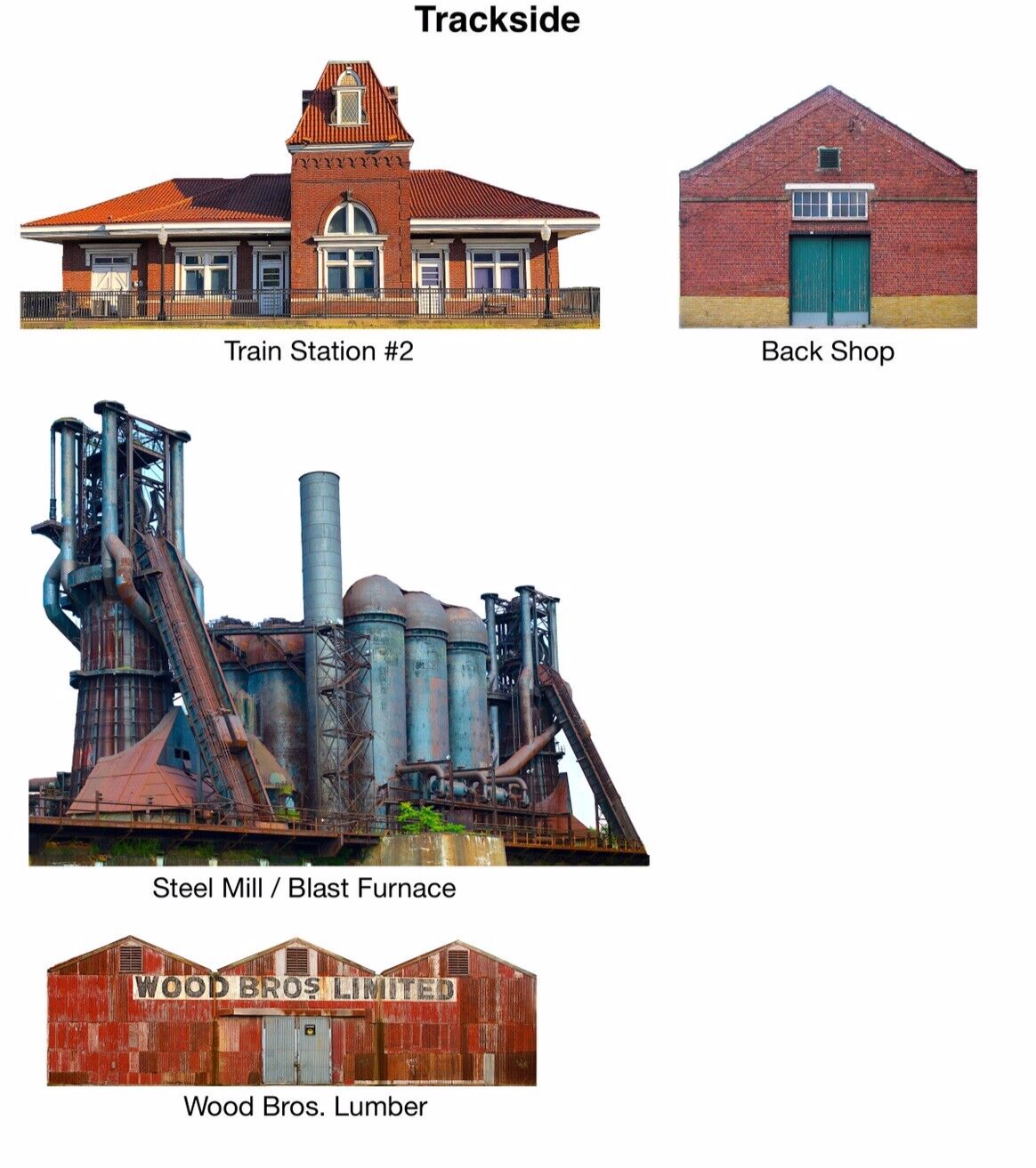 N Scale BLAST FURNACE - Steel Mill Building Flat w/ LEDs - Trackside ...