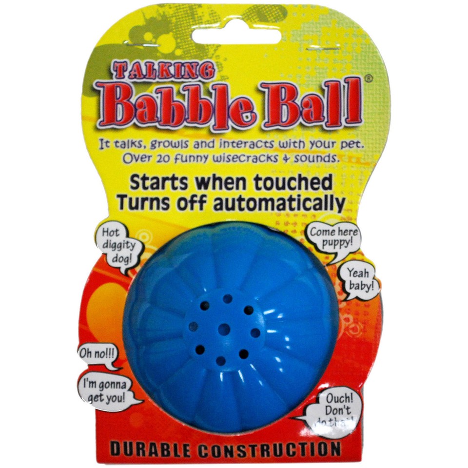 DOG TOY BABBLE BALL INTERACTIVE TALKING DURABLE TOUGH BALL TOY 3 SIZES ...