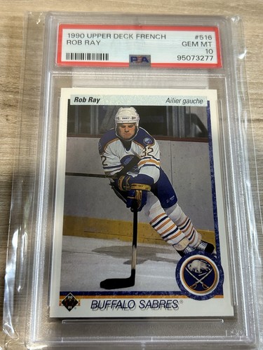 1990 UPPER DECK #516 ROB RAY FRENCH ROOKIE PSA 10 GEM MINT BUFFALO ...