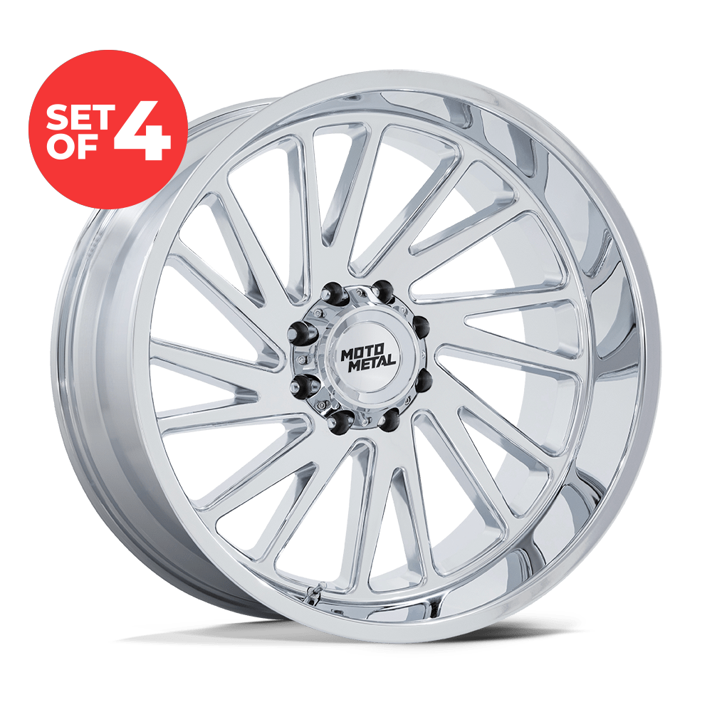 (Set of 4) Moto Metal MO811 COMBAT Wheels 24x12 8x170 -44 mm Chrome ...