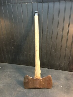 Hand Forged Steel Double Bit Axe Head with Wood Handle 27.5" | eBay