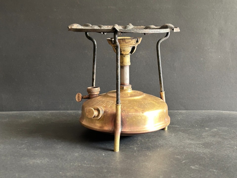 OLD VINTAGE PRIMUS NO 100 PATENT NO 48624 BRASS KEROSENE CAMP STOVE ...