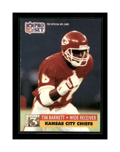 Tim Barnett 1991 Pro Set 806 Kansas City Chiefs Rookie Football Card | eBay