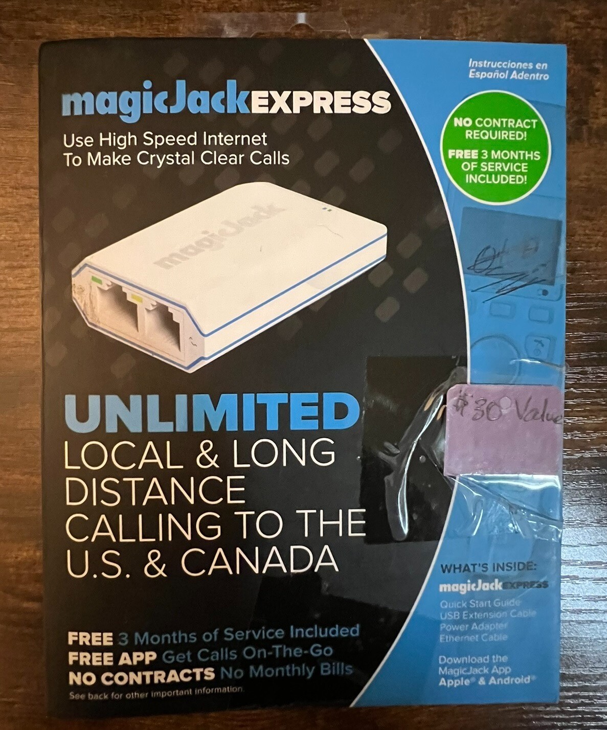 MagicJack Express High Speed Phone And Internet Device USB Adapter ...
