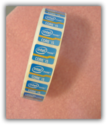 10x NEW INTEL CORE i5 INSIDE LOGO STICKER/LABEL 24x18mm fast shipping ...