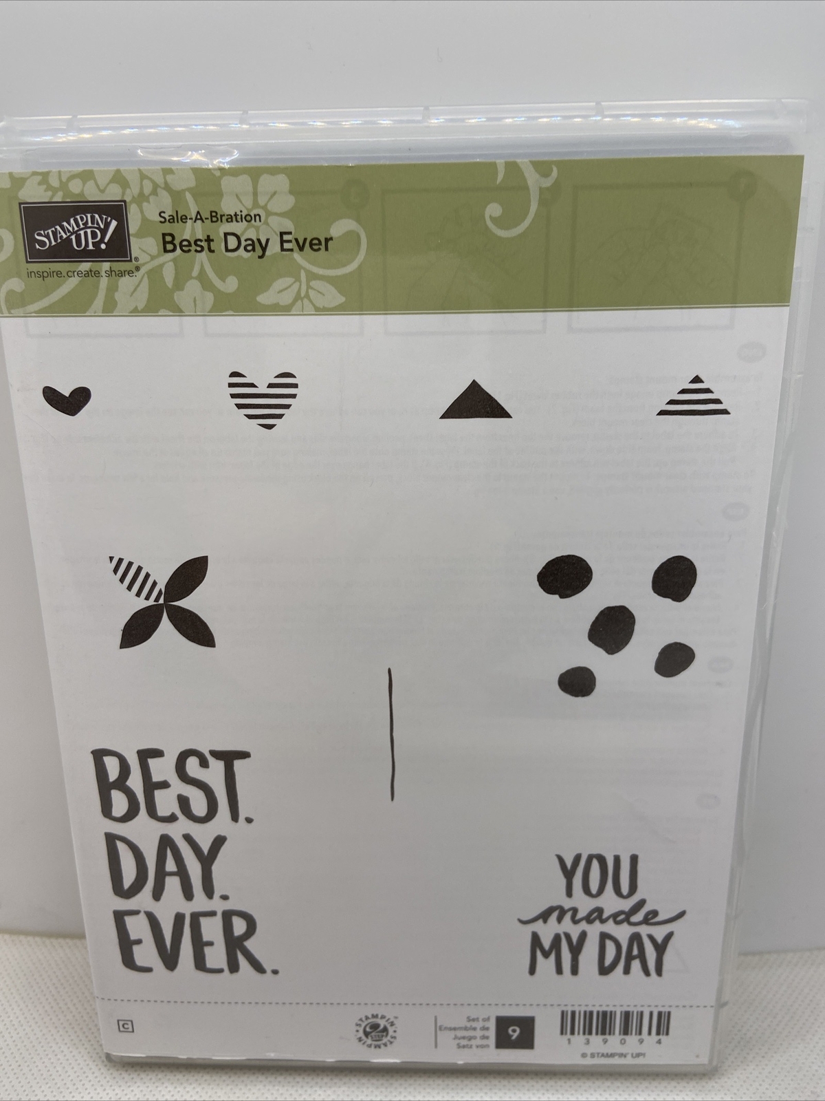 Stampin Up! Best Day Ever Stamp Set Pre Loved Rubber Retired Sale-A ...