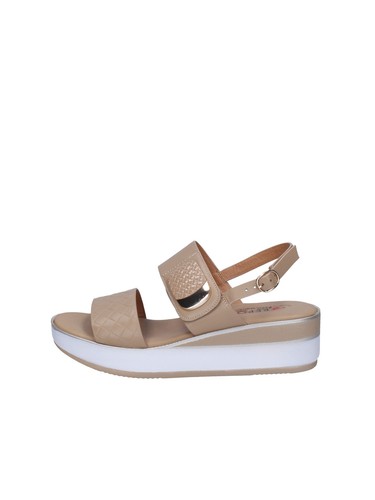 SCARPE SANDALO SANDALI ZEPPA DONNA REPO 11402 E2 PELLE BEIGE ORIGINALE ...