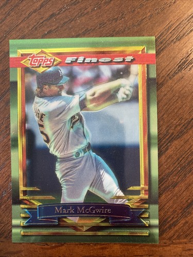 1994 TOPPS FINEST REFRACTOR #78 MARK MCGWIRE OAKLAND A'S Preproduction Stamp | eBay