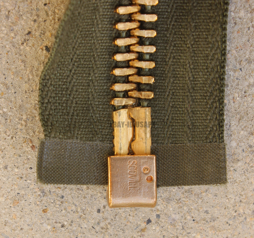 SCOVILL US MILITARY BRASS ZIPPER M-65 M-51 JACKET REPLACEMENT REPAIR ...