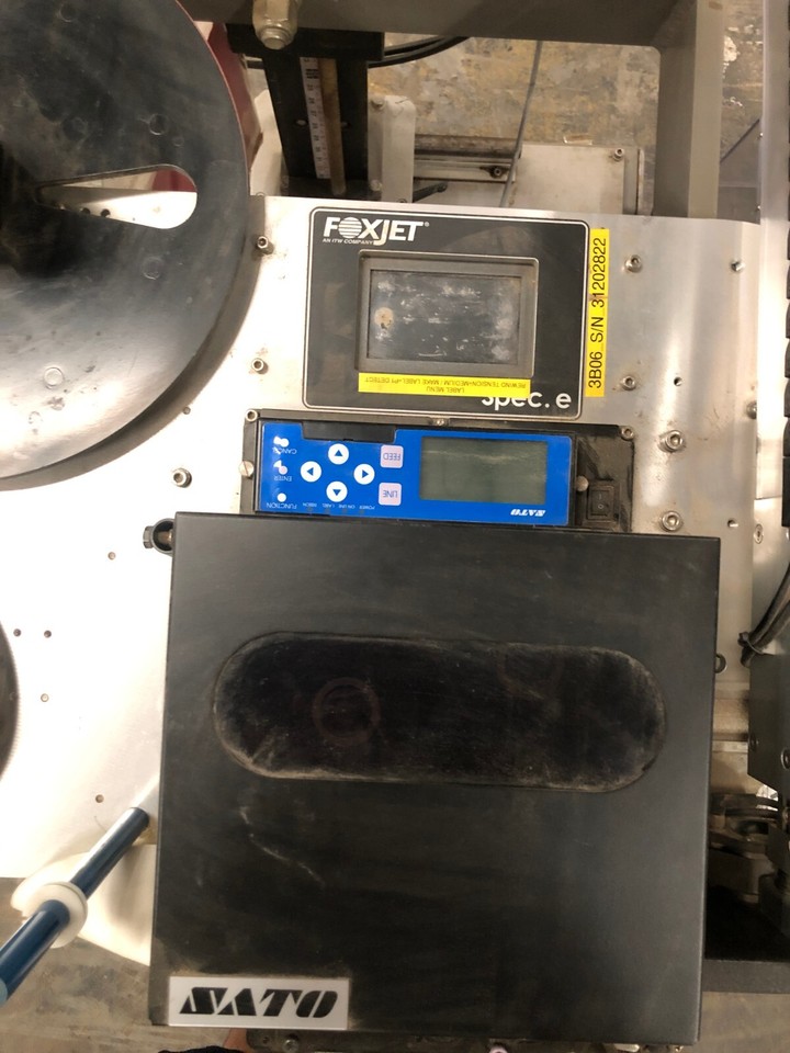 Foxjet 6000-570 Spec.e Horizontal Print and Apply Label Applicator Sato ...