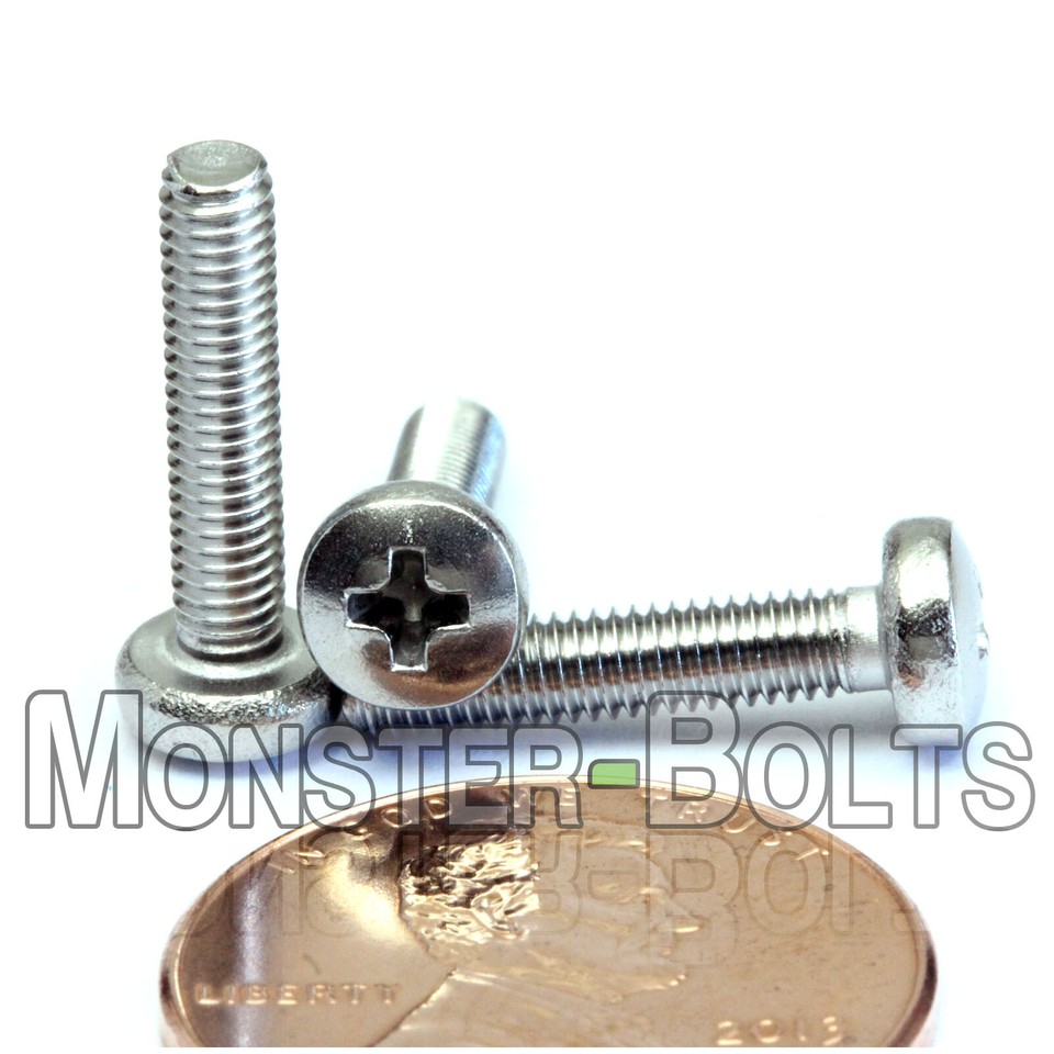 M3 / 3mm Phillips Pan Head Machine Screws, Stainless Steel A2, DIN 7985 ...