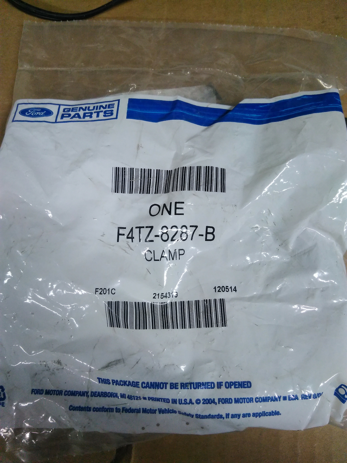 FORD TURBO OUTLET HOSE CLAMP FORD E350 E450 ESD F250 F350 F4TZ-8287-B ...