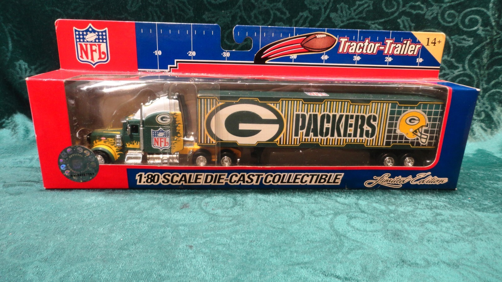 Team Collectible NFL Green Bay Packers 1:80 Peterbilt Tractor-Trailer ...