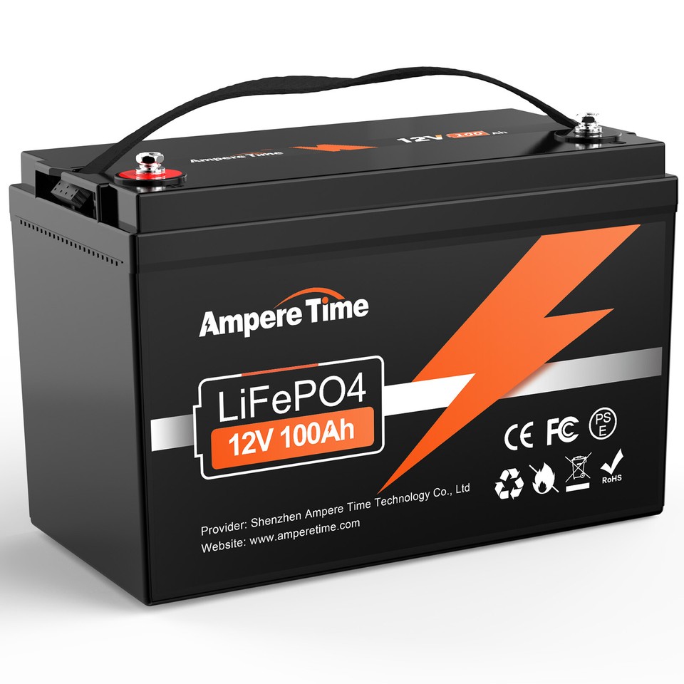 Ampere Time 12V 50Ah 100Ah 200Ah LiFePO4 Lithium Battery for RV Off ...
