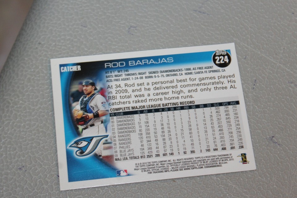 2010 Topps Baseball Card Complete Finish Fill Your List Set U-Pick #221 ...