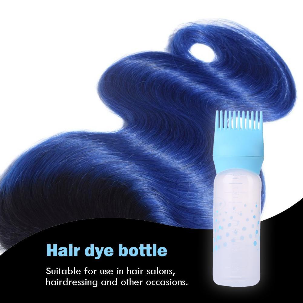 50oz Empty Hair Dye Applicator Brush Bottle Color Dispensing Comb (Blue ...