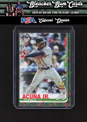 2019 Topps Holiday HW85 Ronald Acuna Jr. Candy Cane Bat SP | eBay