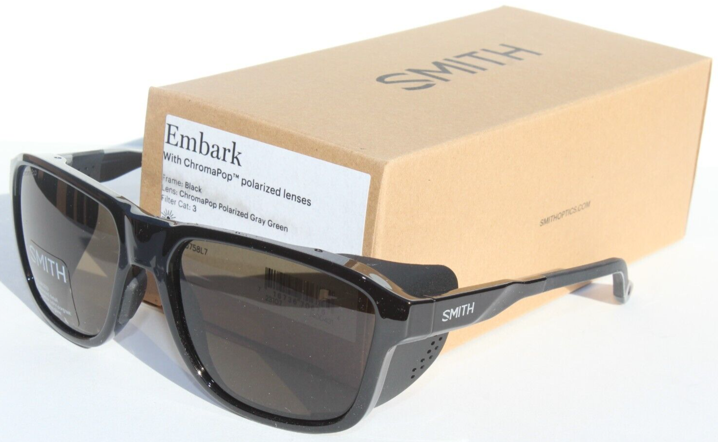 SMITH OPTICS Embark POLARIZED Glacier Sunglasses Black/ChromaPop Gray ...