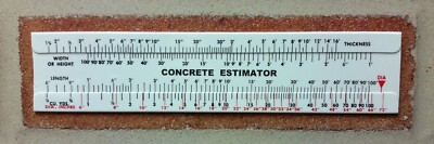 Concrete Slide Rule 100 Yard Volume Calculator Great Gift for ...