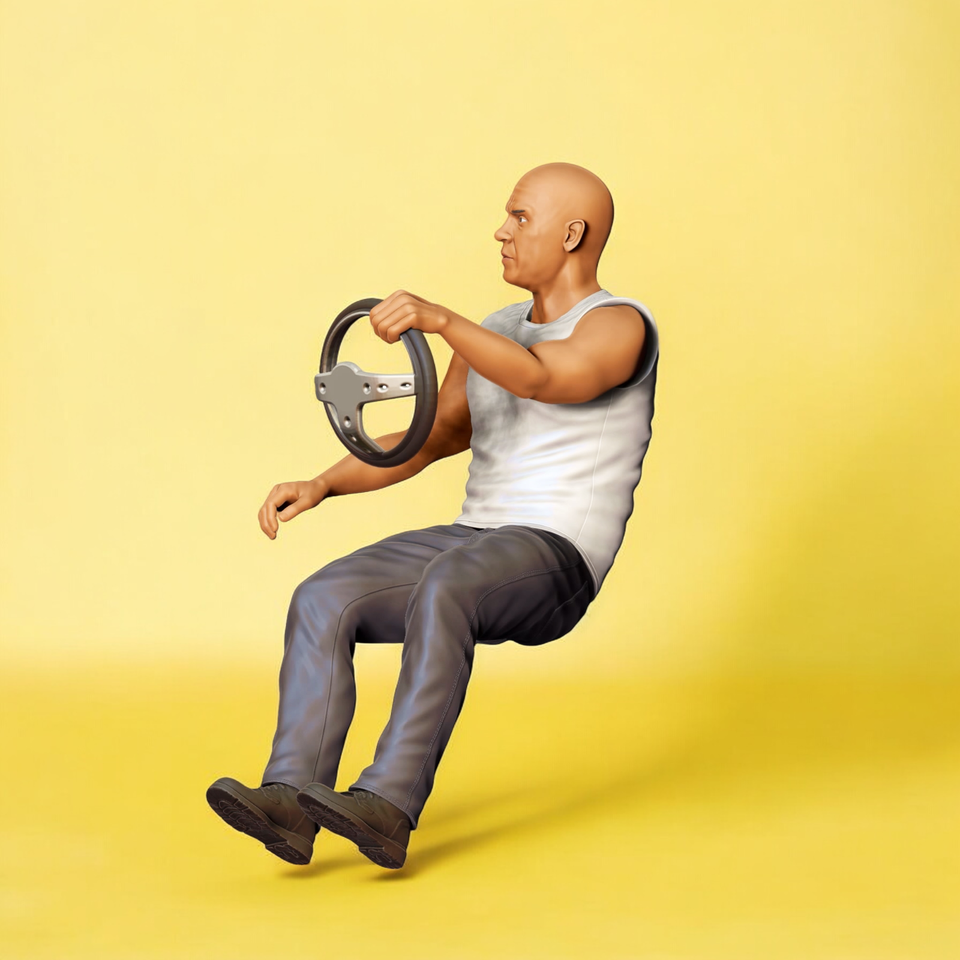 Fast and Furious Resin 3d printed Domonic Toretto Driving Model Car ...