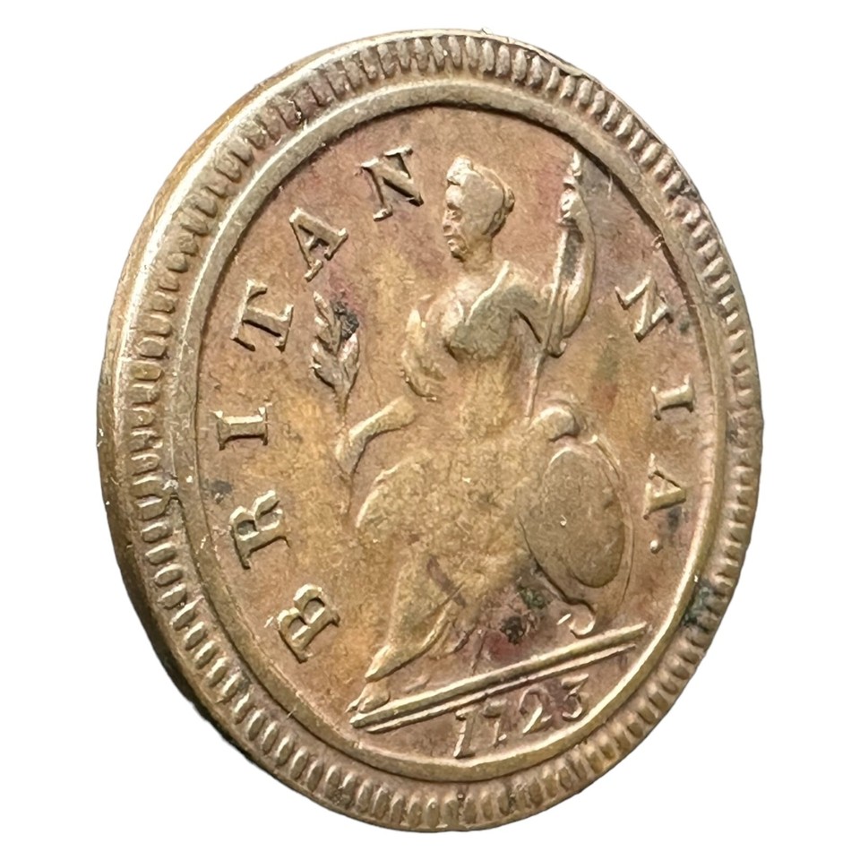 HIGHER GRADE 1723 HALF PENNY COIN ** GEORGE I 1714 - 1727 ** | eBay