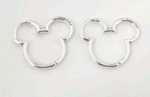 Authentic Pandora Disney Mickey Mouse Silhouette Hoop Earrings ...