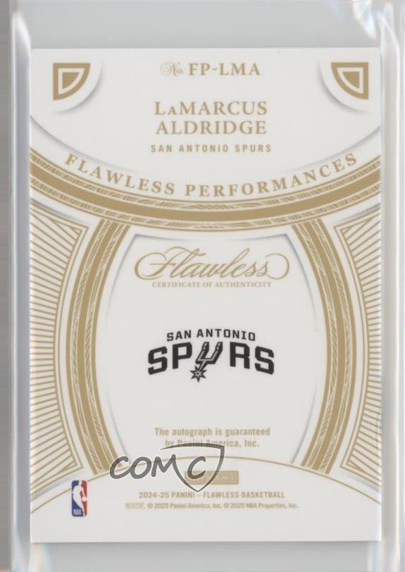 2024-25 Panini Flawless Performances Gold 4/10 LaMarcus Aldridge #FP ...