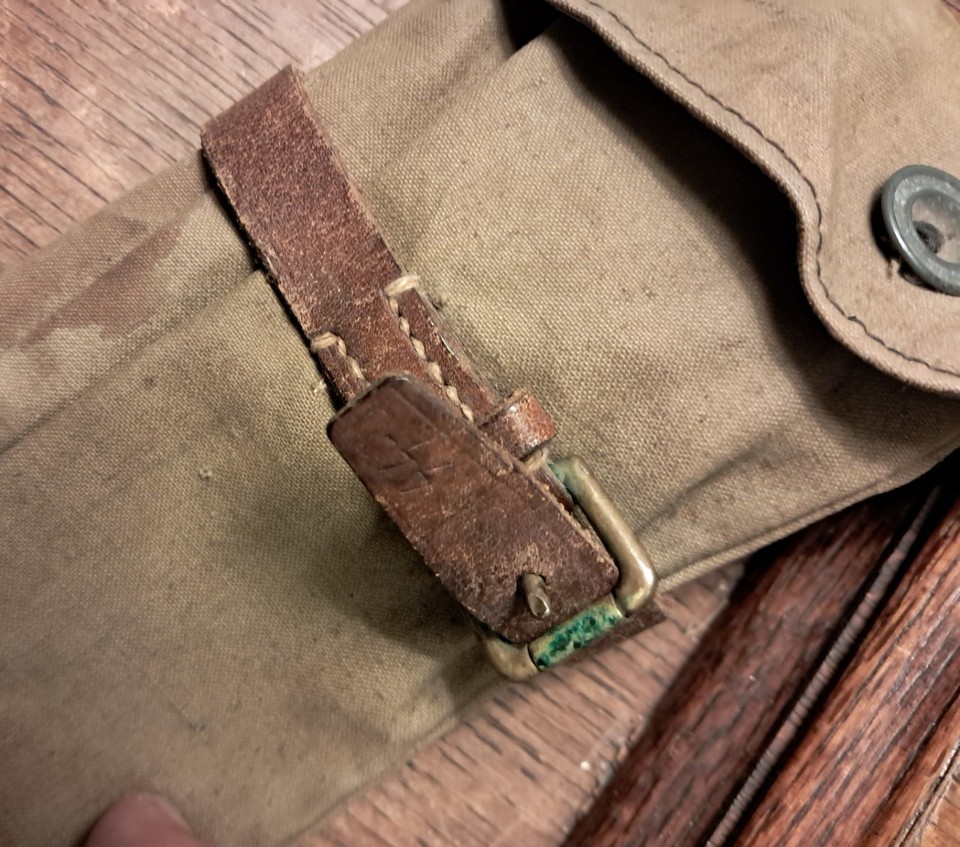 WW2 GERMAN ELITE ZELTBAHN TENT POLE BAG MARKED ON STRAPS | eBay