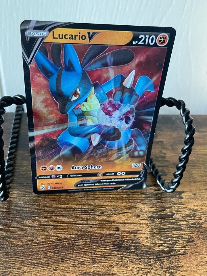 Lucario V 146/264 Fusion Strike NM Full Art Ultra Rare Pokemon Card | eBay
