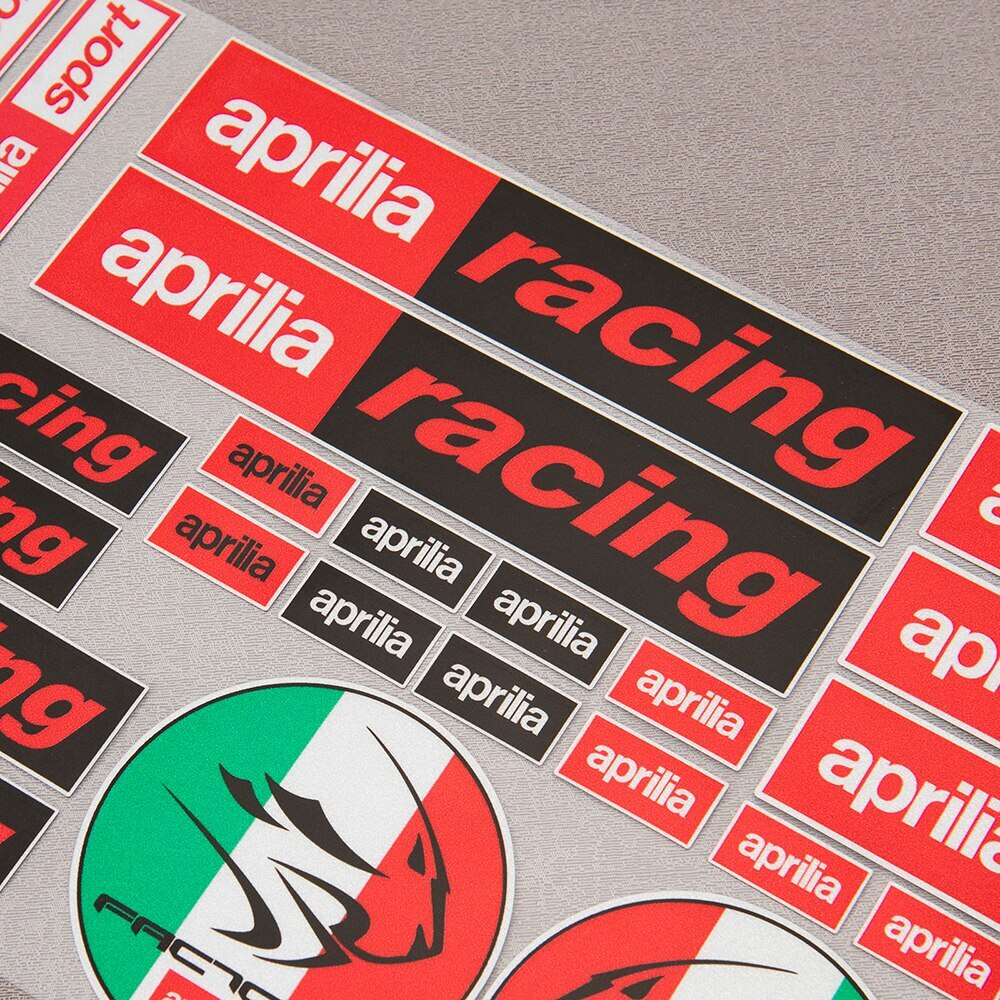 Aprilia Racing Motorcycle Sticker Set RSV RSV4 Tuono Bike Decals Helmet ...