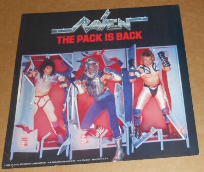 Raven The Pack is Back Poster 2-Sided Flat Square 1986 Promo 12x12 RARE ...